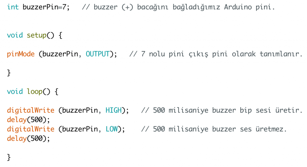 ARDUINO İle Buzzer Kullanımı – aryaca ARDUINO İle Buzzer Kullanımı – aryaca